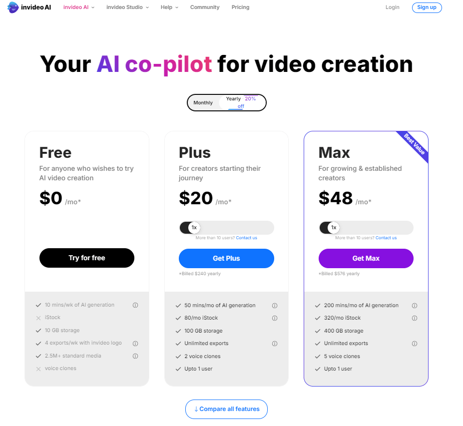 InVideo Pricing Plans: Which One is Right for You? – Skipeon